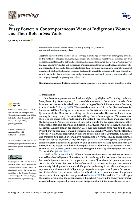 (PDF) Pussy Power: A Contemporaneous View of Indigenous Women and Their ...