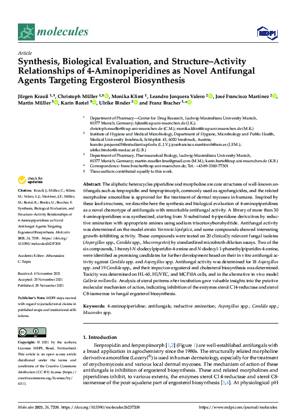 (PDF) Synthesis, Biological Evaluation, and Structure–Activity Relationships of 4 ...