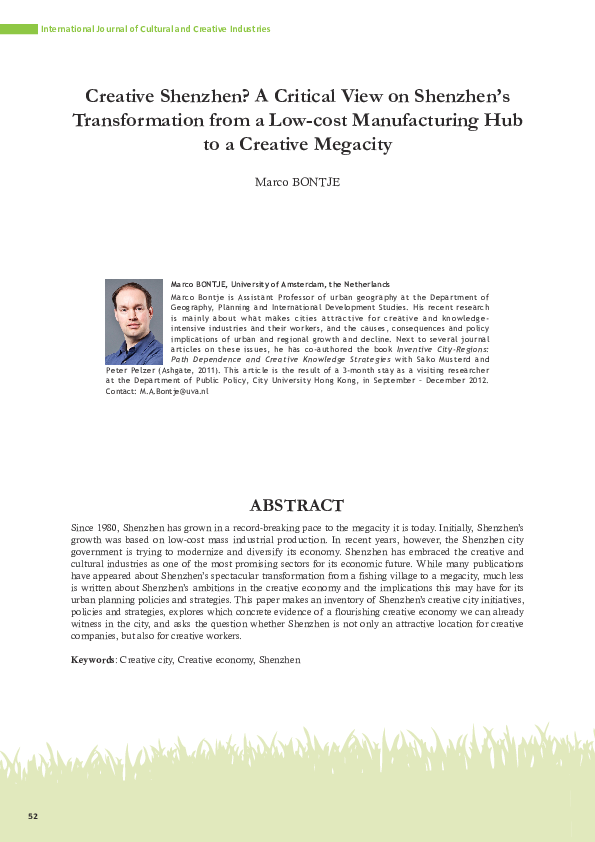 (PDF) International Journal of Cultural and Creative Industries ...