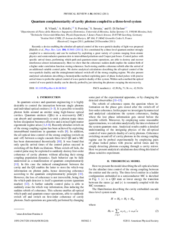 (PDF) Quantum complementarity of cavity photons coupled to a three ...
