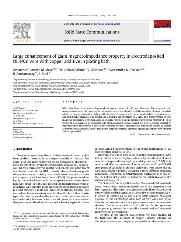 (PDF) Large enhancement of giant magnetoimpedance property in ...