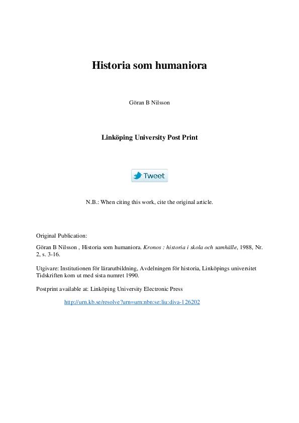 (PDF) Historia Som Humaniora