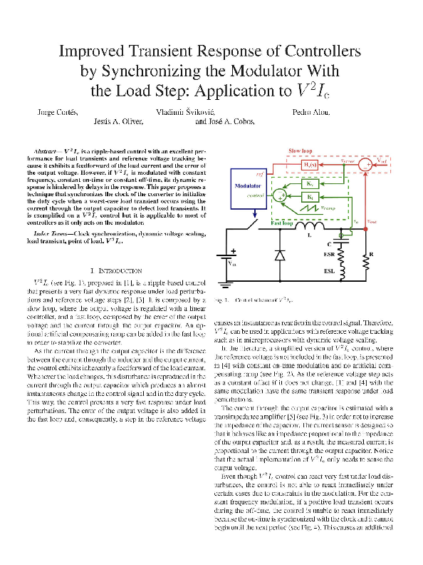 (PDF) Improved transient response of controllers by synchronizing the modulator with the load ...