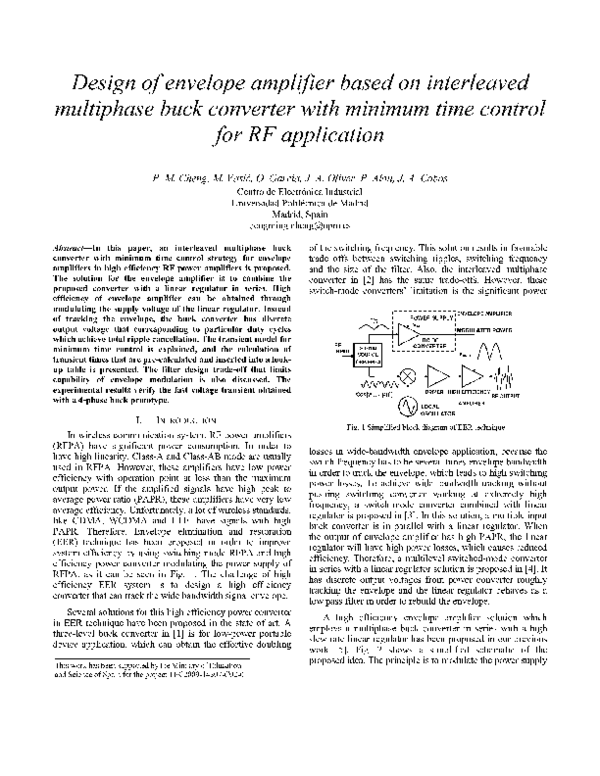 (PDF) Design of envelope amplifier based on interleaved multiphase buck converter with minimum ...
