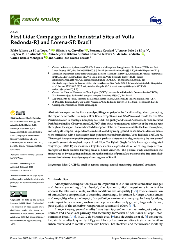 (PDF) First Lidar Campaign in the Industrial Sites of Volta Redonda-RJ ...