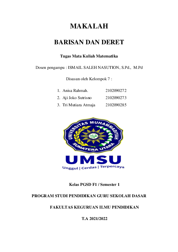 (PDF) BARISAN DAN DERET