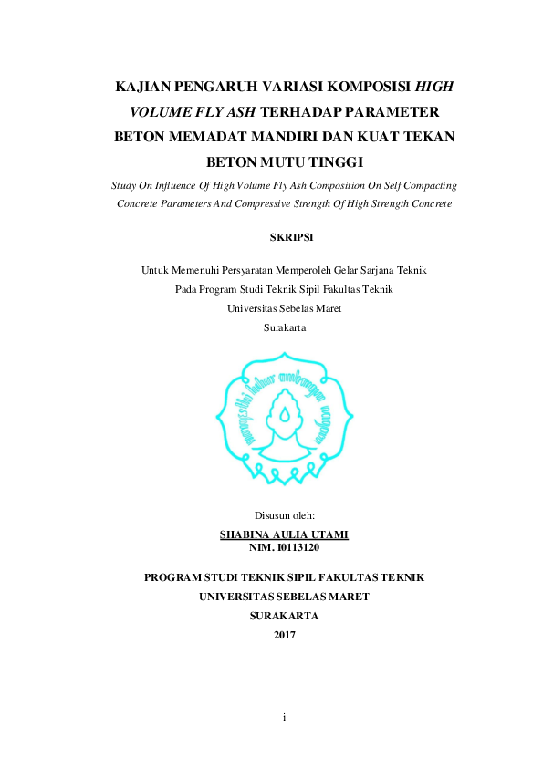 (PDF) Kajian Pengaruh Variasi Komposisi High Volume Fly Ash Terhadap Parameter Beton Memadat ...