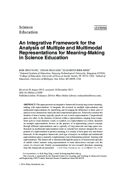 (PDF) An Integrative Framework for the Analysis of Multiple and Multimodal Representations for ...