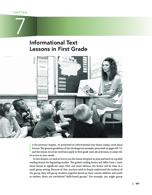 (PDF) Informational Text Lessons in First Grade