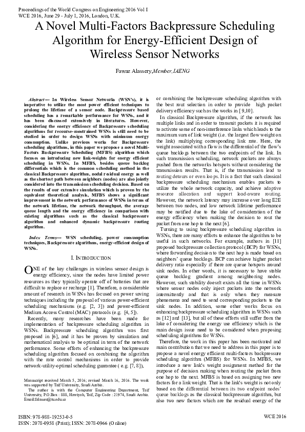(PDF) A Novel Multi-Factors Backpressure Scheduling Algorithm for Energy-Efficient Design of ...