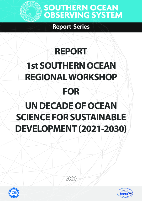 (PDF) 1st Southern Ocean Regional Workshop for the UN Decade of Ocean ...