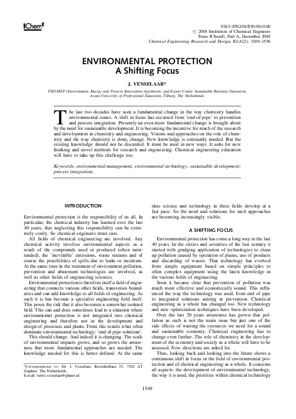 (PDF) Environmental Protection