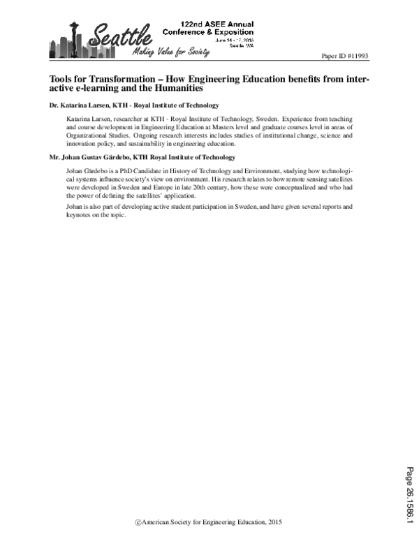 Tools for Transformation – How Engineering Education Benefits from ...
