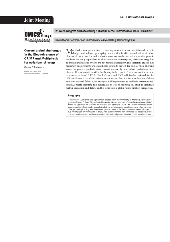 (PDF) Bioequivalency study for inhaled drugs: a pharmacodynamic ...