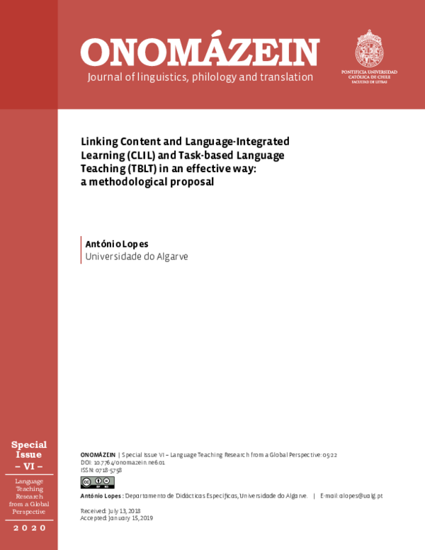 (PDF) Linking Content and Language-Integrated Learning (CLIL) and Task-based Language Teaching ...