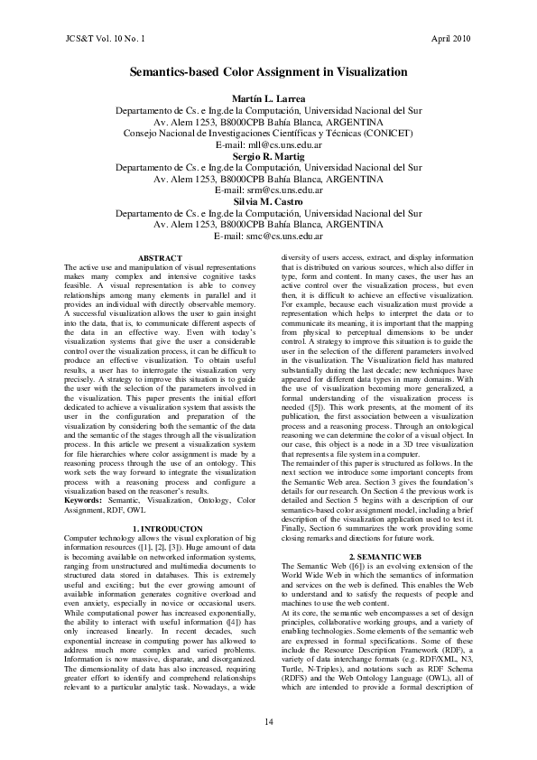 (PDF) Semantics-based Color Assignment in Visualization