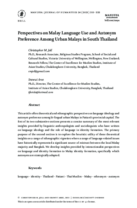 (PDF) (2021) Perspectives on Malay Language Use and Autonym Preference ...