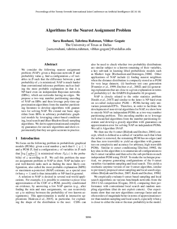 (PDF) Algorithms for the Nearest Assignment Problem