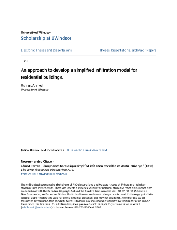 (PDF) An approach to develop a simplified infiltration model for ...