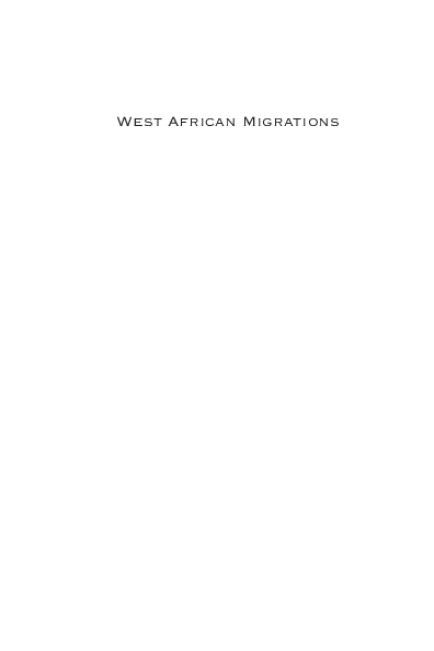 (PDF) West African Migrations