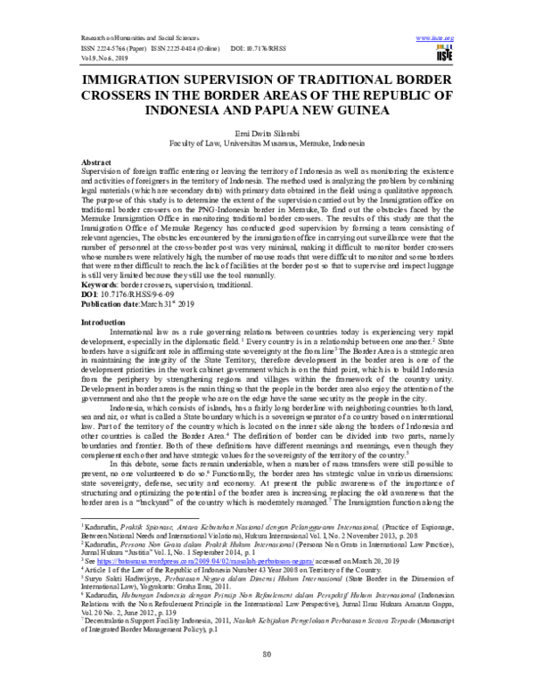 (PDF) Immigration Supervision of Traditional Border Crossers in the ...