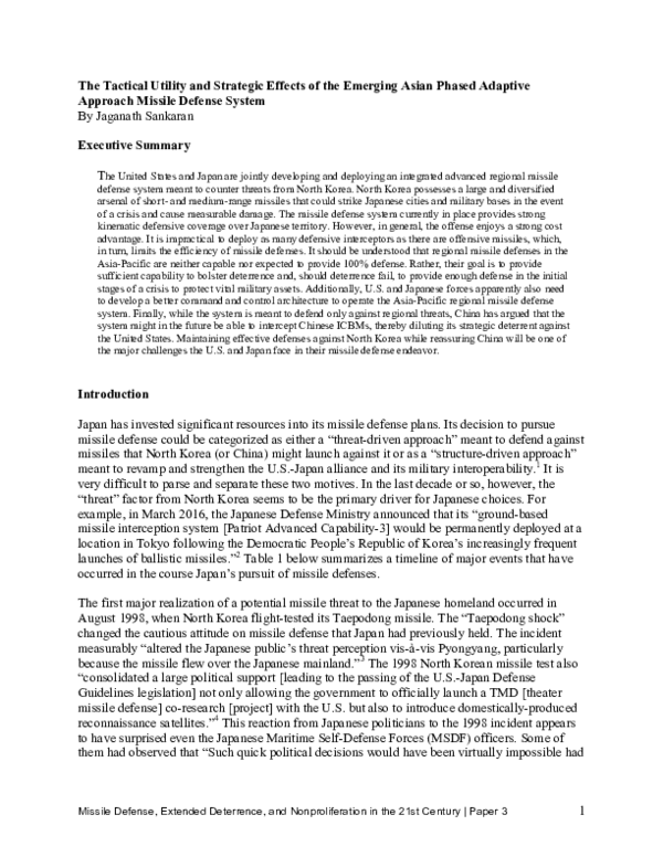 (PDF) The Tactical Utility and Strategic Effects of the Emerging Asian ...