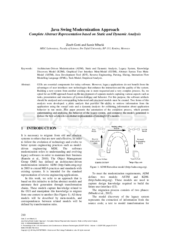 (PDF) Java Swing Modernization Approach - Complete Abstract ...