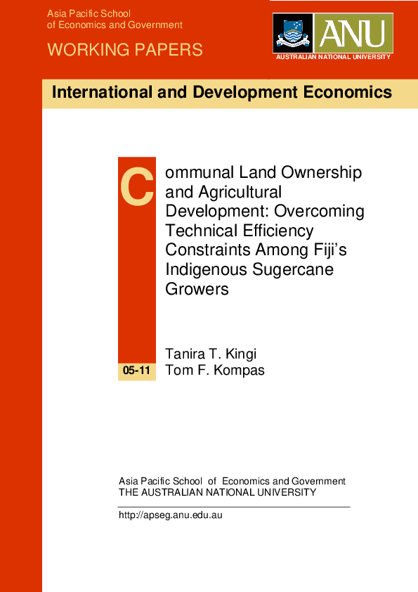 (PDF) Communal land ownership and agricultural development: overcoming ...