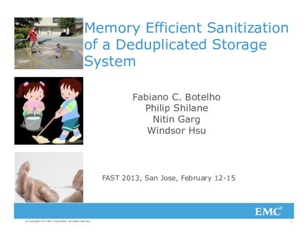 (PDF) Memory Efficient Sanitization of a Deduplicated Storage System