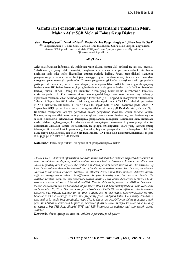 (PDF) Gambaran Pengetahuan Orang Tua tentang Pengaturan Menu Makan ...