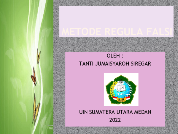 (PPT) METODE REGULA FALSI