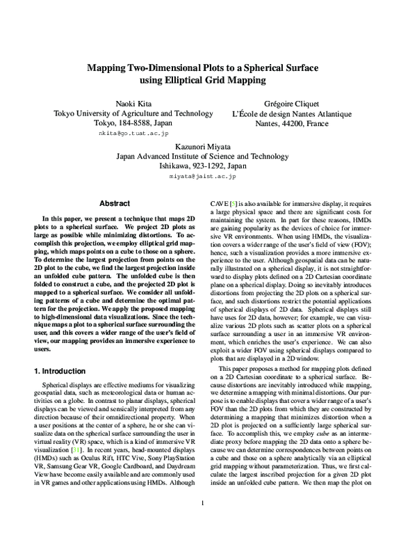 (PDF) Mapping two-dimensional plots to a spherical surface using elliptical grid mapping ...