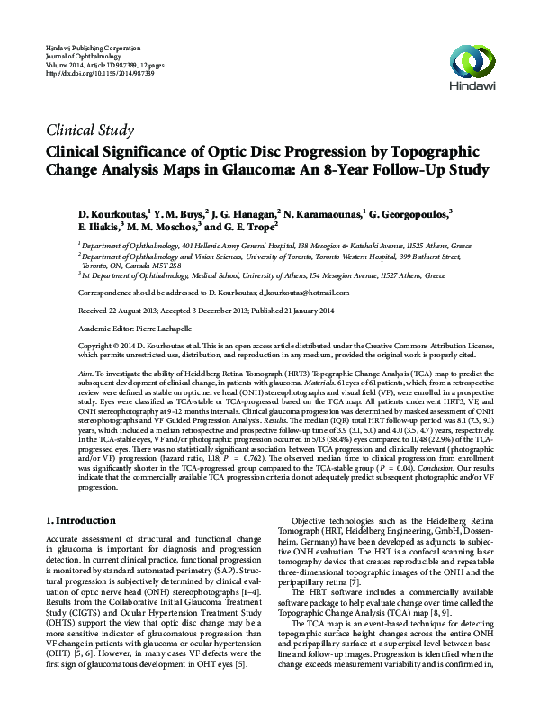 (PDF) Clinical significance of optic disc progression by topographic ...