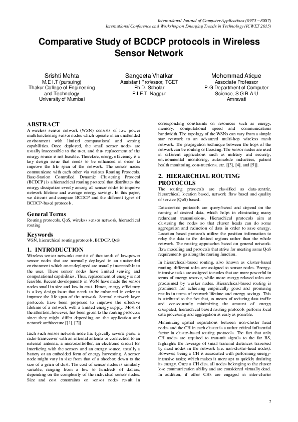 (PDF) Sensor Network