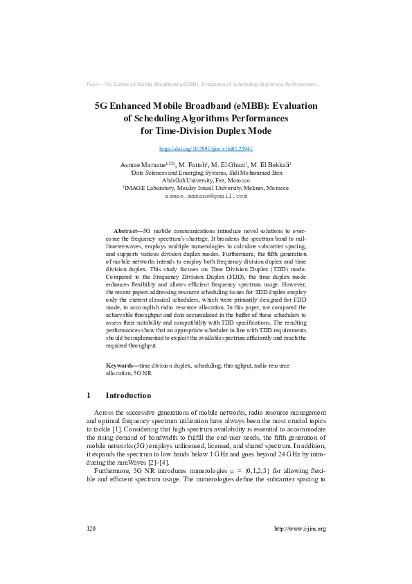 (PDF) 5G Enhanced Mobile Broadband (eMBB): Evaluation of Scheduling ...