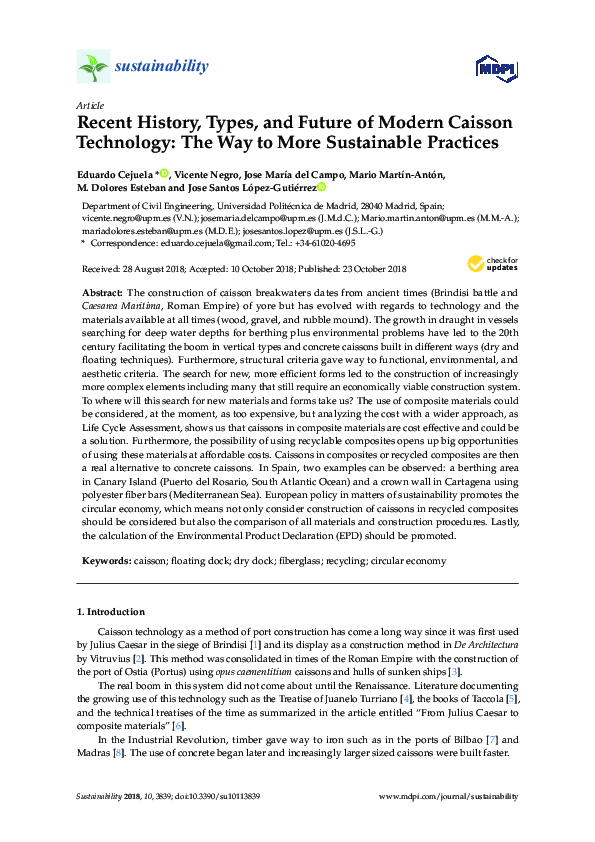(PDF) Recent History, Types, and Future of Modern Caisson Technology ...