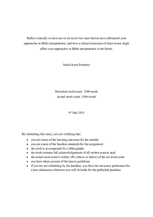 (DOC) Trauma as a hermeneutical lens: MA Essay