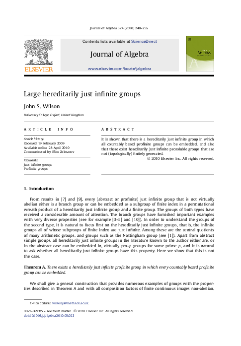 (PDF) Large hereditarily just infinite groups