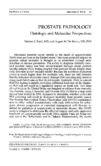 (PDF) Prostate Pathology