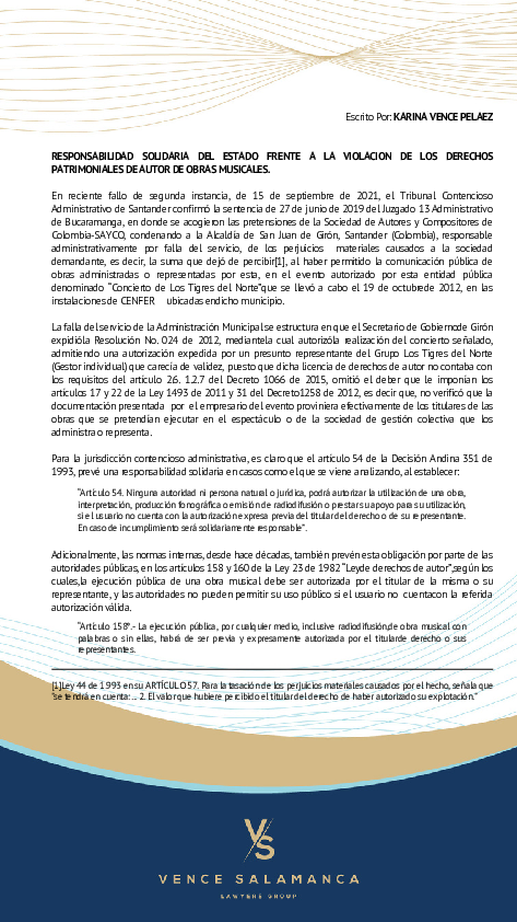 (PDF) RESPONSABILIDAD SOLIDARIA DEL ESTADO FRENTE A LA VIOLACION DE LOS ...