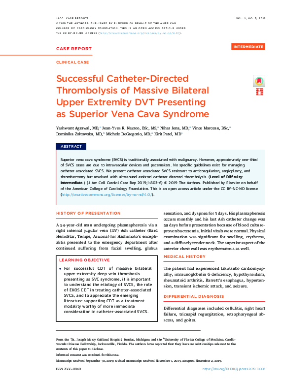 (PDF) Successful Catheter-Directed Thrombolysis of Massive Bilateral ...