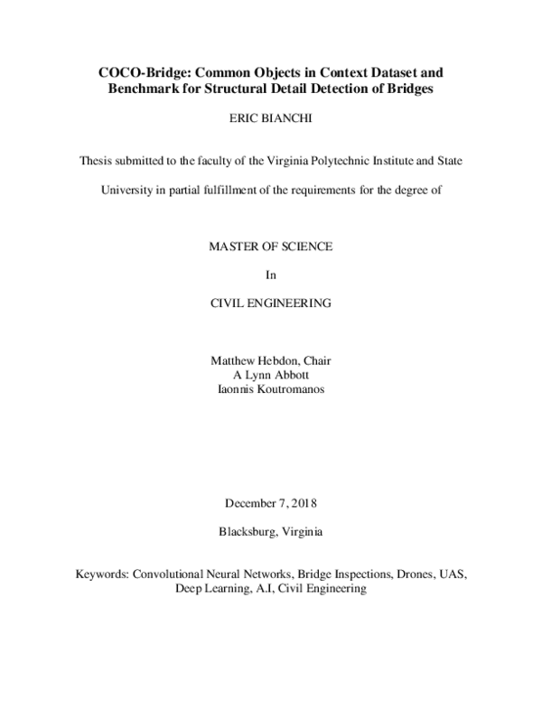 (PDF) COCO-Bridge: Common Objects in Context Dataset and Benchmark for ...