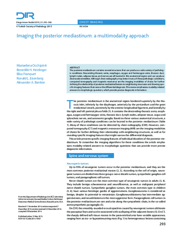 (PDF) Imaging the posterior mediastinum: a multimodality approach
