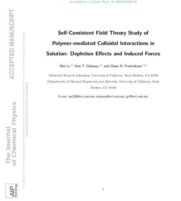 (PDF) Polymer–particle mixtures: Depletion and packing effects ...