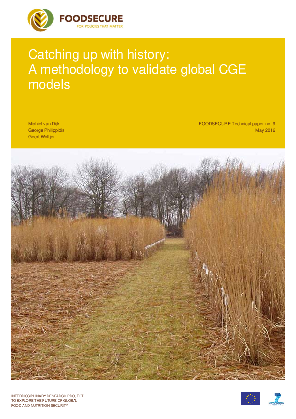 (PDF) Catching up with history: A methodology to validate global CGE models