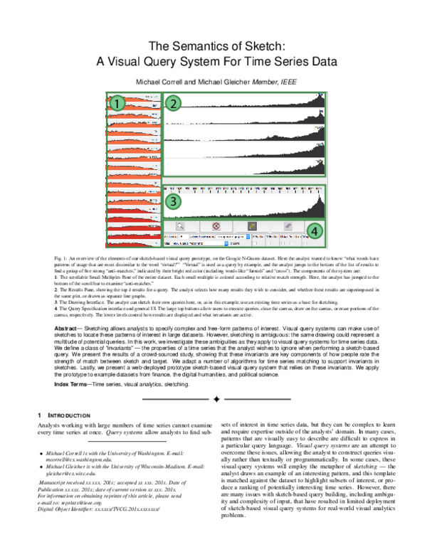 (PDF) The Semantics of Sketch: A Visual Query System For Time Series Data