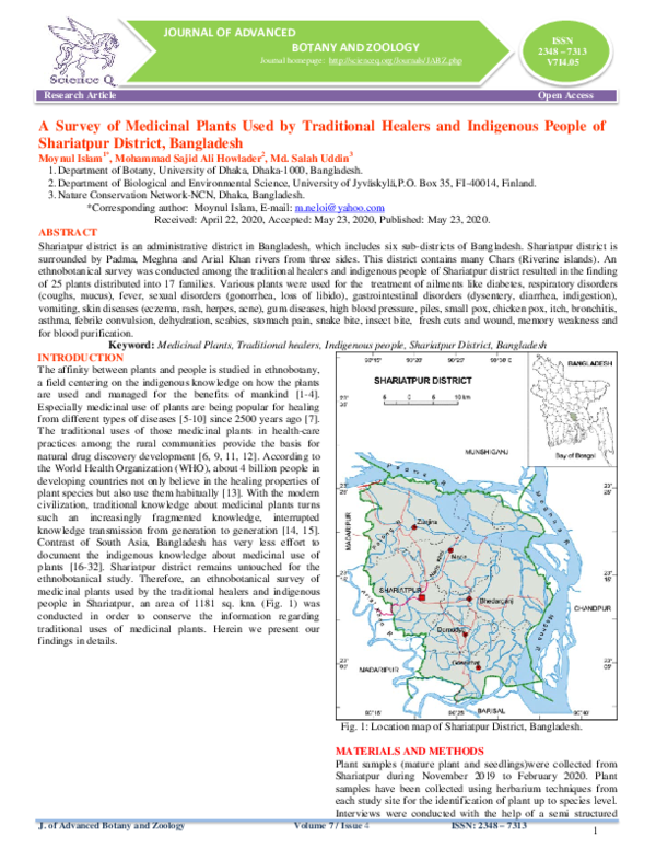 (PDF) A Survey of Medicinal Plants Used by Traditional Healers and ...