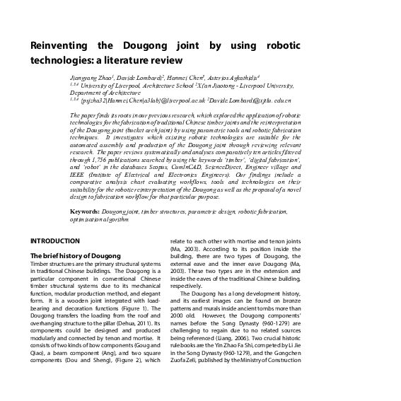 (PDF) Reinventing the Dougong joint by using robotic technologies: A ...