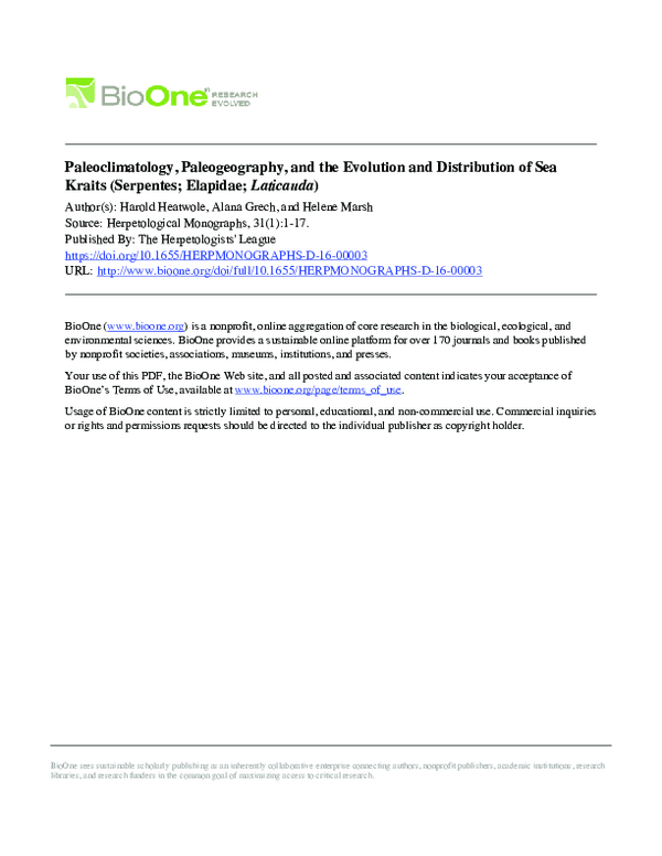 (PDF) Paleoclimatology, Paleogeography, and the Evolution and ...