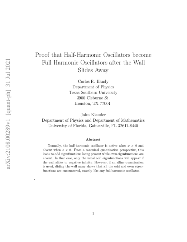 (PDF) Proof that Half-Harmonic Oscillators become Full-Harmonic ...